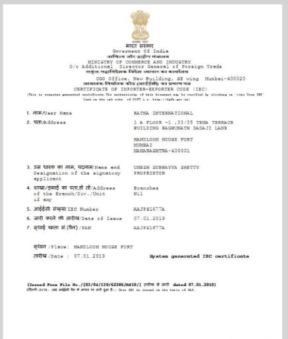 Licenses – Ratna International